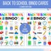 Back to School Bingo, Back to School Games, School Bingo, Welcome Back ...