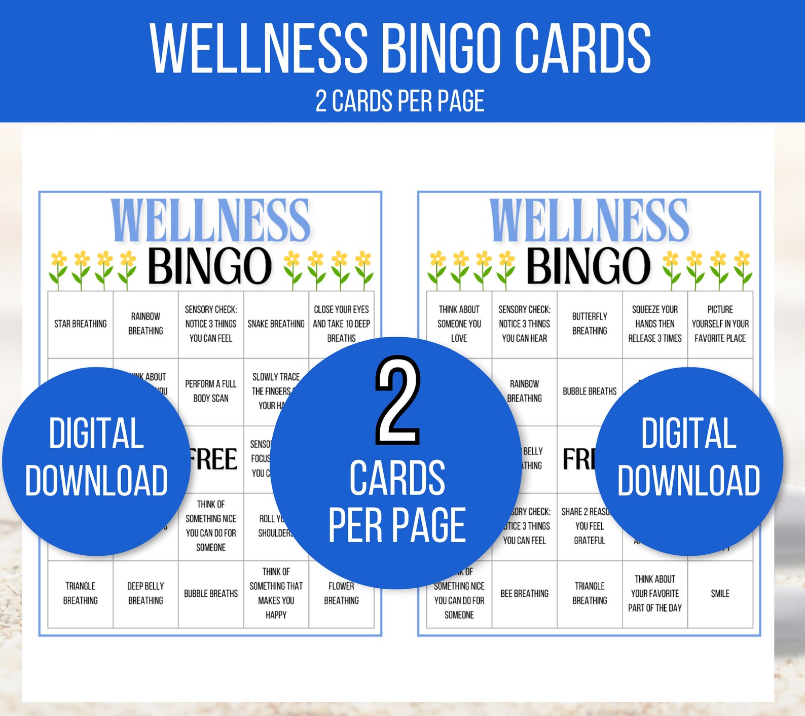 Wellness Bingo, 30 Wellness Bingo Cards, Mindfulness Bingo, Mindfulness ...