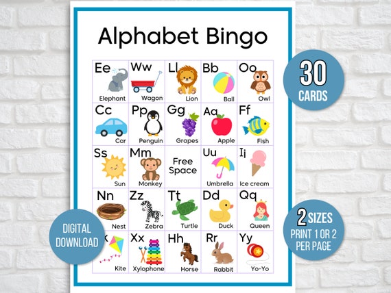Printable Alphabet Bingo for Kids - From ABCs to ACTs, Descubra o mundo ...