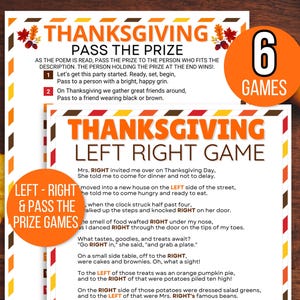 Thanksgiving Left Right Game, Thanksgiving Games, Thanksgiving Pass the ...