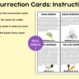 Easter Story Cards, Resurrection Story Cards, Holy Week Cards, Easter ...