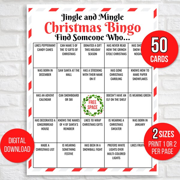 Mingle Bingo - Etsy