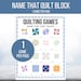 Quilt Game, Quilting Games, Name That Quilt Block, Quilting Party ...