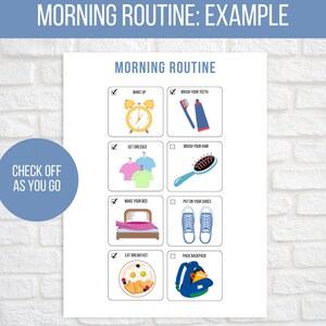 Kids Morning and Evening Routine Charts, Morning Routine for Kids ...