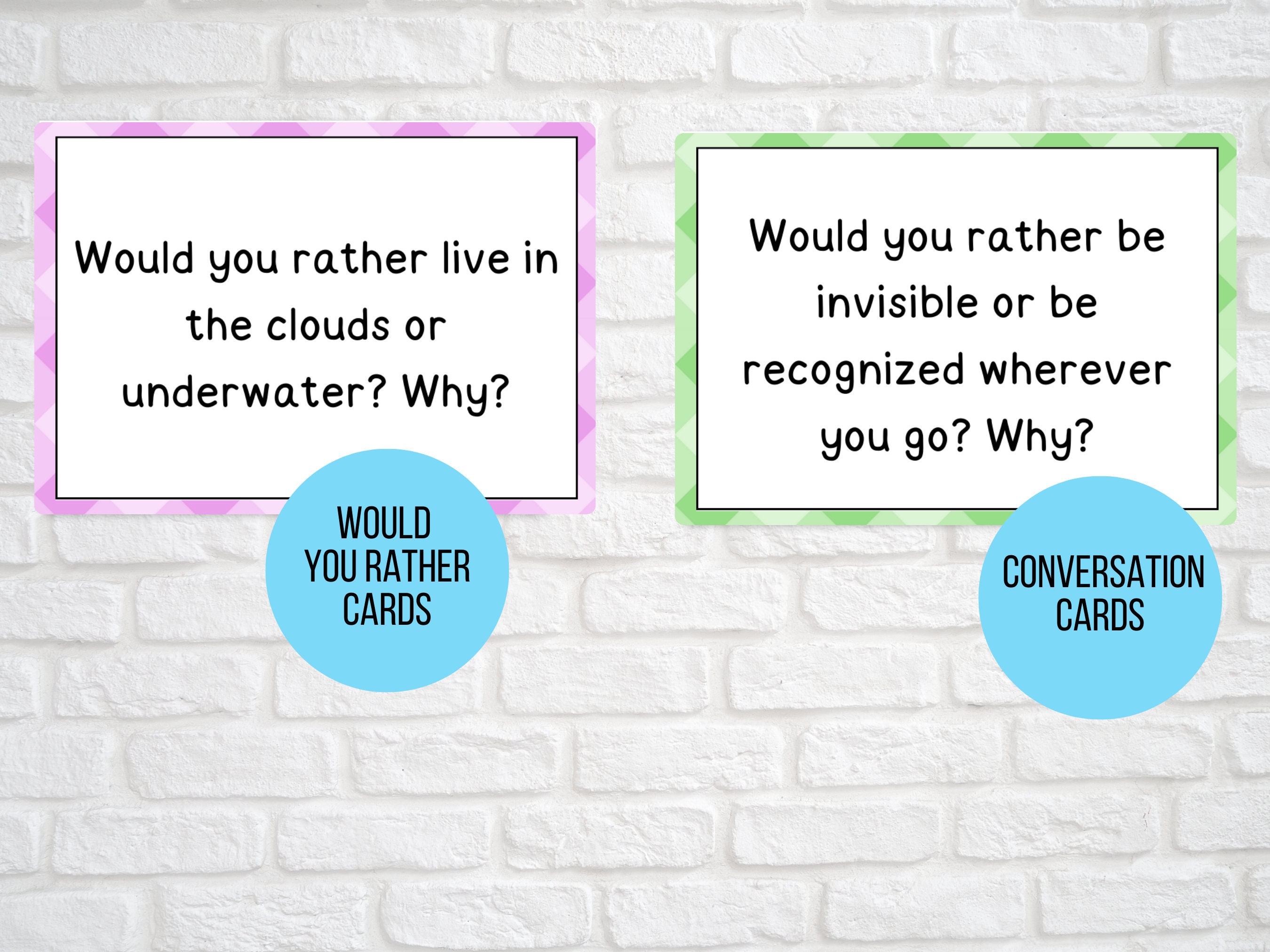 210 Conversation Cards Conversation Starters Road Trip - Etsy UK