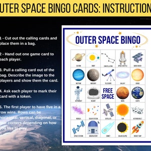 Outer Space Bingo, Solar System Bingo, Astronomy Bingo, 40 Printable ...