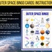 Outer Space Bingo, Solar System Bingo, Astronomy Bingo, 40 Printable ...