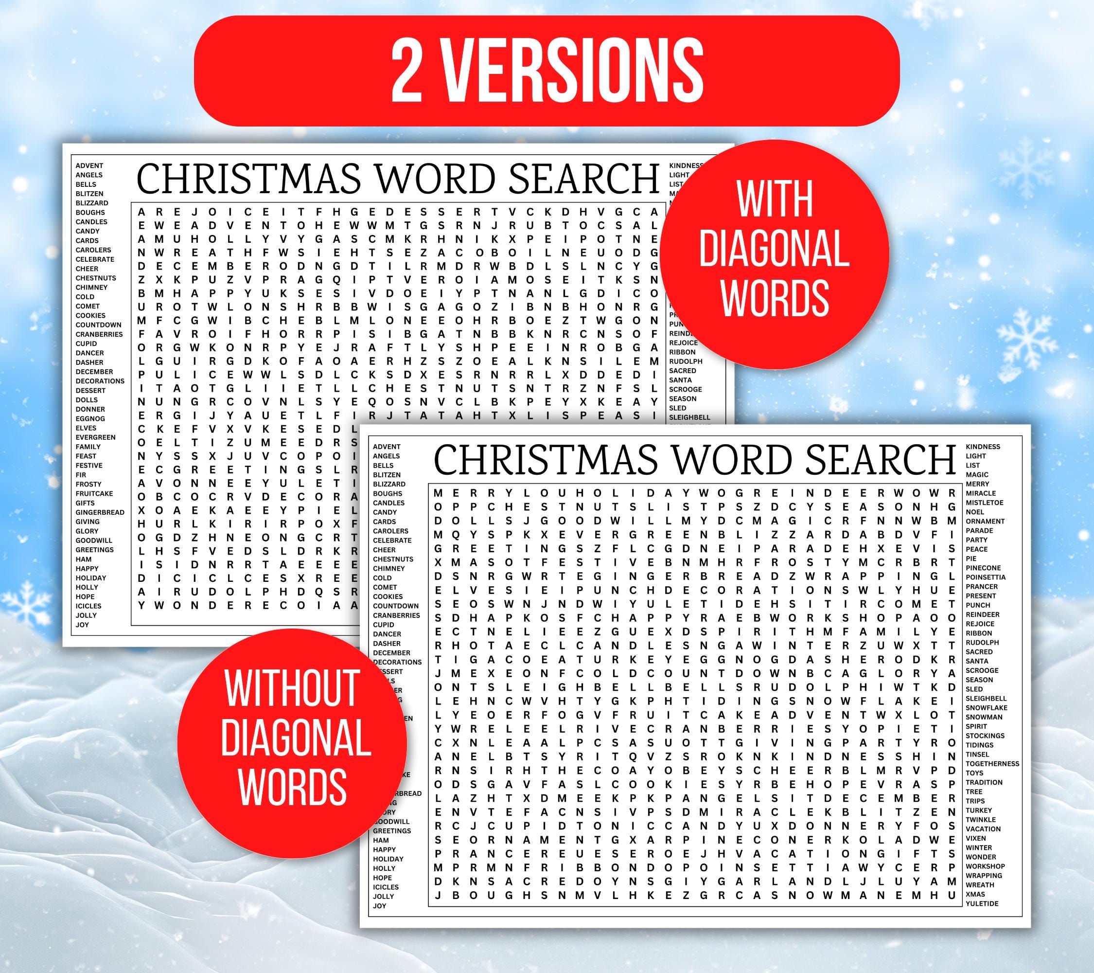 Giant Christmas Word Search, Giant Word Search, Giant Word Find ...