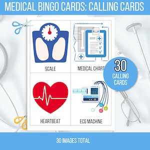 Medical Bingo, 40 Printable Medical Bingo Cards, Doctor Bingo, Nurse ...
