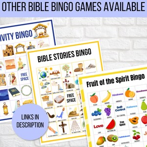 Books of the Bible Bingo, Bible Bingo, 60 Bible Bingo Cards, Bible ...