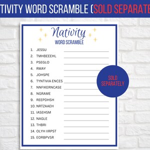 Nativity Word Search, Fun Nativity Game, Printable Nativity Game ...