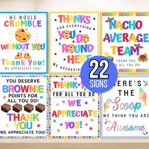 Printable Appreciation Signs, Staff Appreciation Signs, Appreciation ...