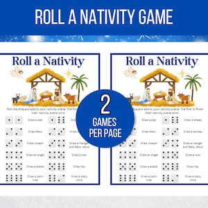 Roll a Nativity, Nativity Game, Birth of Jesus Game, Christmas Bible ...