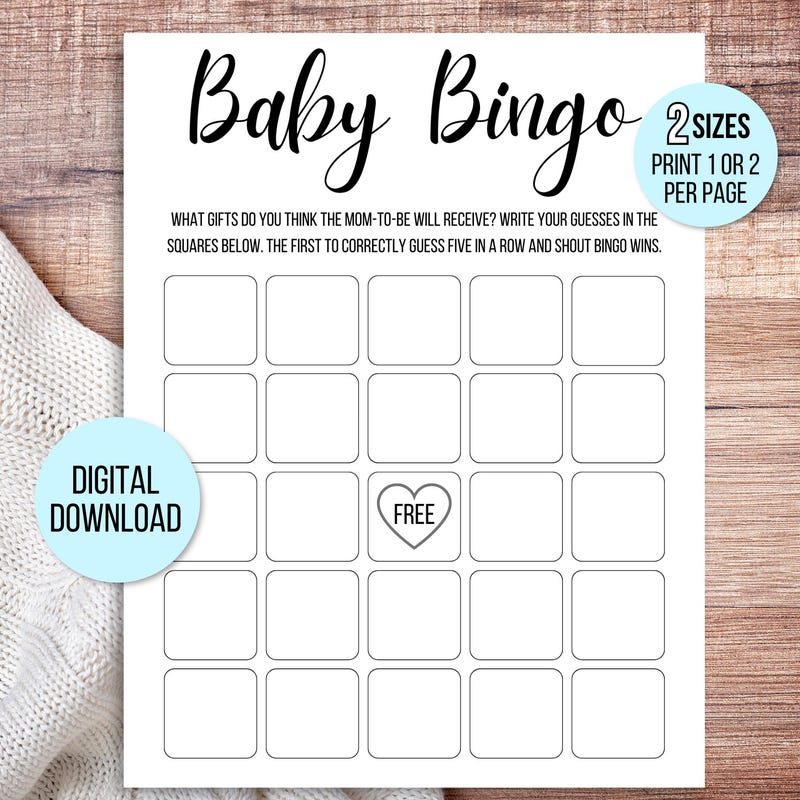 Baby Bingo - Etsy