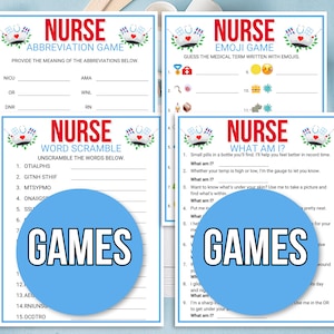 Nurse Games Bundle, Nurse Trivia Games, Nurse Games Trivia Bundle ...