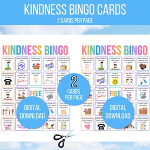 Kindness Bingo, 30 Kindness Bingo Cards, Acts of Kindness Bingo, Kid's ...