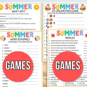 Summer Trivia Games, Summer Activities, Summer Party Games, Summer Game ...