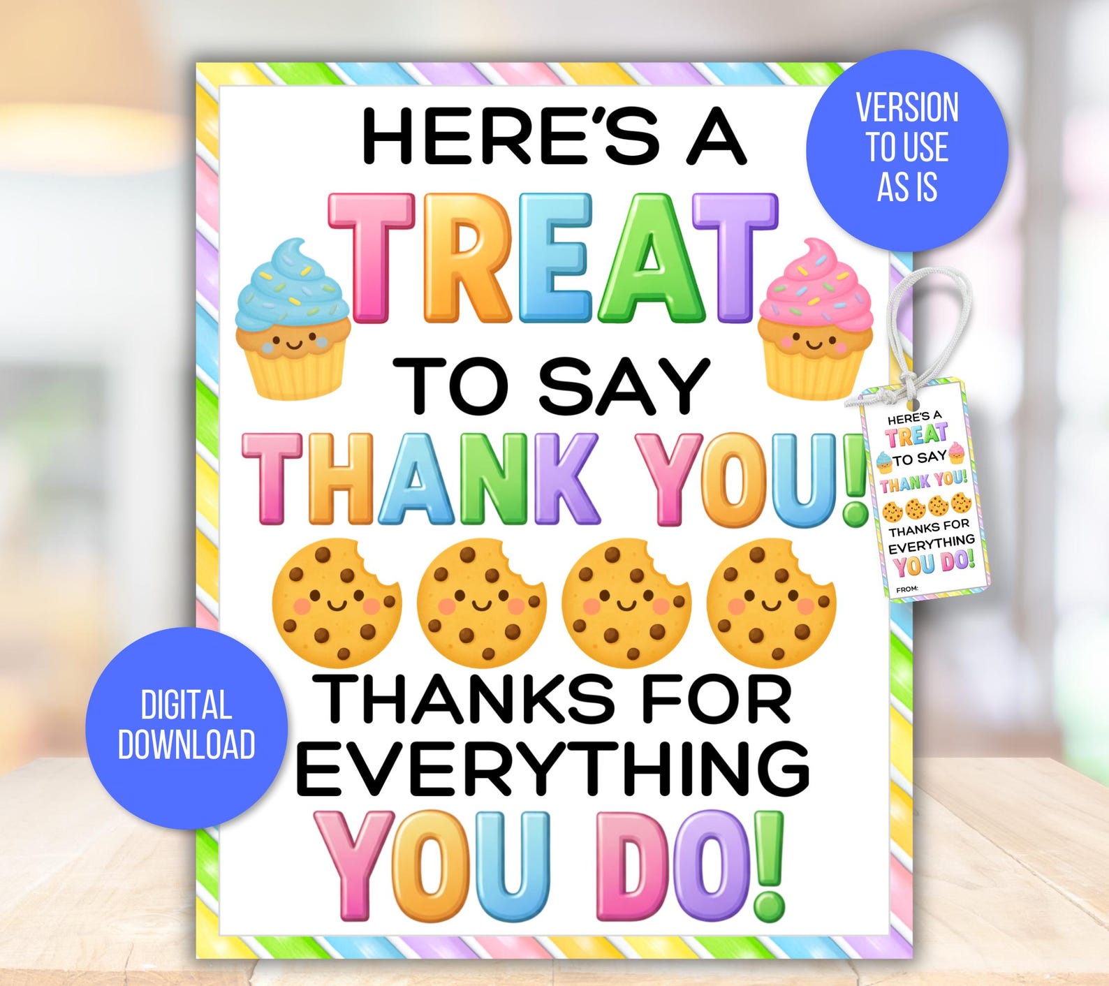 Appreciation Sign, Thank You Treat Sign, Treat Appreciation Sign, Thank ...