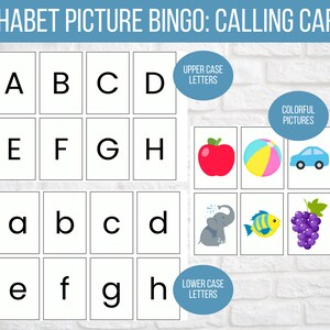 Picture Alphabet Bingo 30 Printable Alphabet Bingo (Download Now) - Etsy