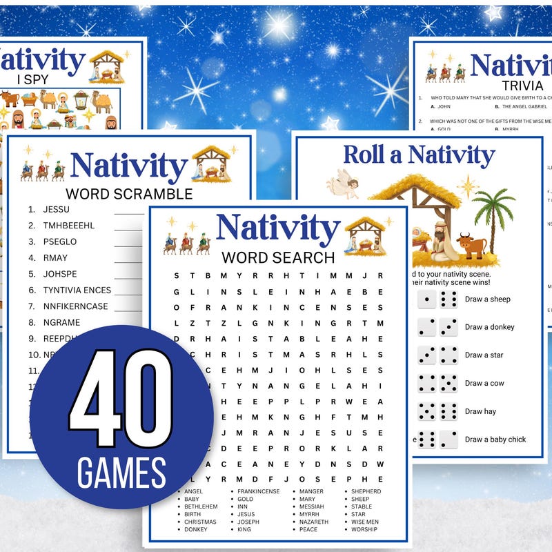 Christian Christmas Games - Etsy