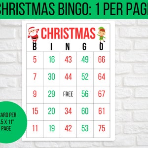300 cartes de bingo de Noël 1 2 ou 4 par page jeu de fête - Etsy France