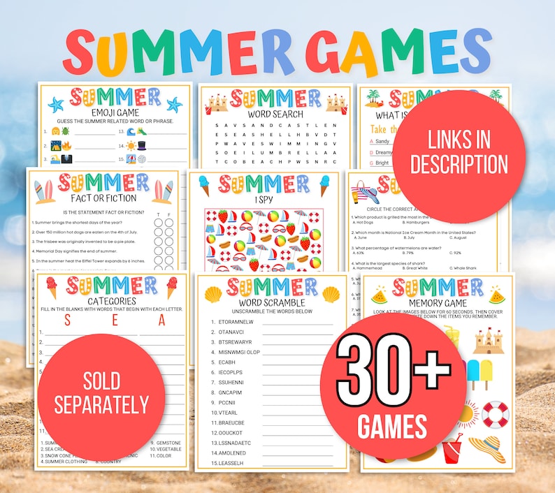 End of Year Party Games, Last Day of School Game Bundle, End of School ...