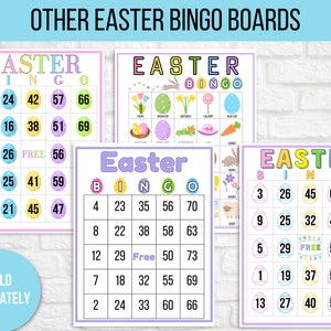 Easter Bingo, 30 Printable Easter Bingo Cards, Easter Activity for Kids ...
