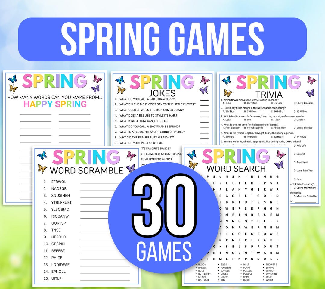 Spring Party Games, Spring Party Games for Kids, Spring Activities ...