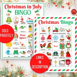 Christmas Songs Bingo, 50 Printable Christmas Songs Bingo Cards ...