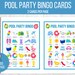 Pool Party Bingo, 30 Unique Printable Pool Bingo Cards, Pool Party Game ...
