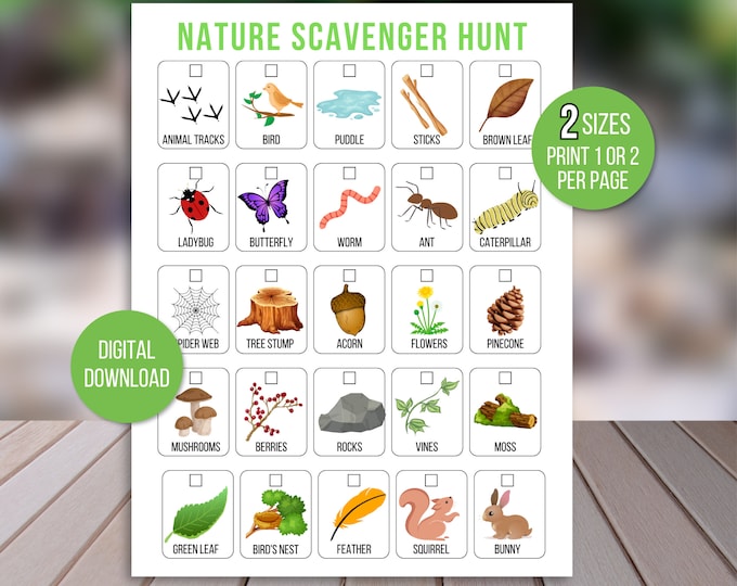 Nature Scavenger Hunt Kids Outdoor Activities Nature Learning Outdoor ...
