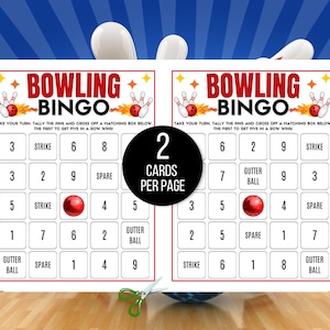 Bowling Bingo, 50 Bowling Bingo Cards, Bowling Game, Bowling Activity ...
