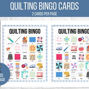 Quilt Bingo, 50 Printable Quilt Bingo Cards, Quilting Bingo, Quilting ...