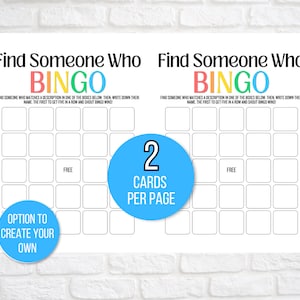 Get to Know You Bingo, Find Someone Who Bingo, Find the Guest Bingo ...