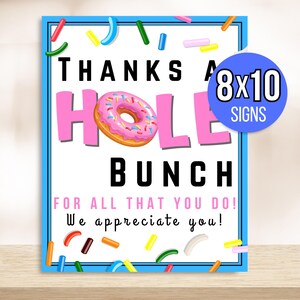 Printable Appreciation Signs, Staff Appreciation Signs, Appreciation ...