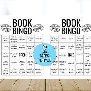 Book Bingo, 10 Printable Book Bingo Cards, Book Bingo Challenge, Book ...