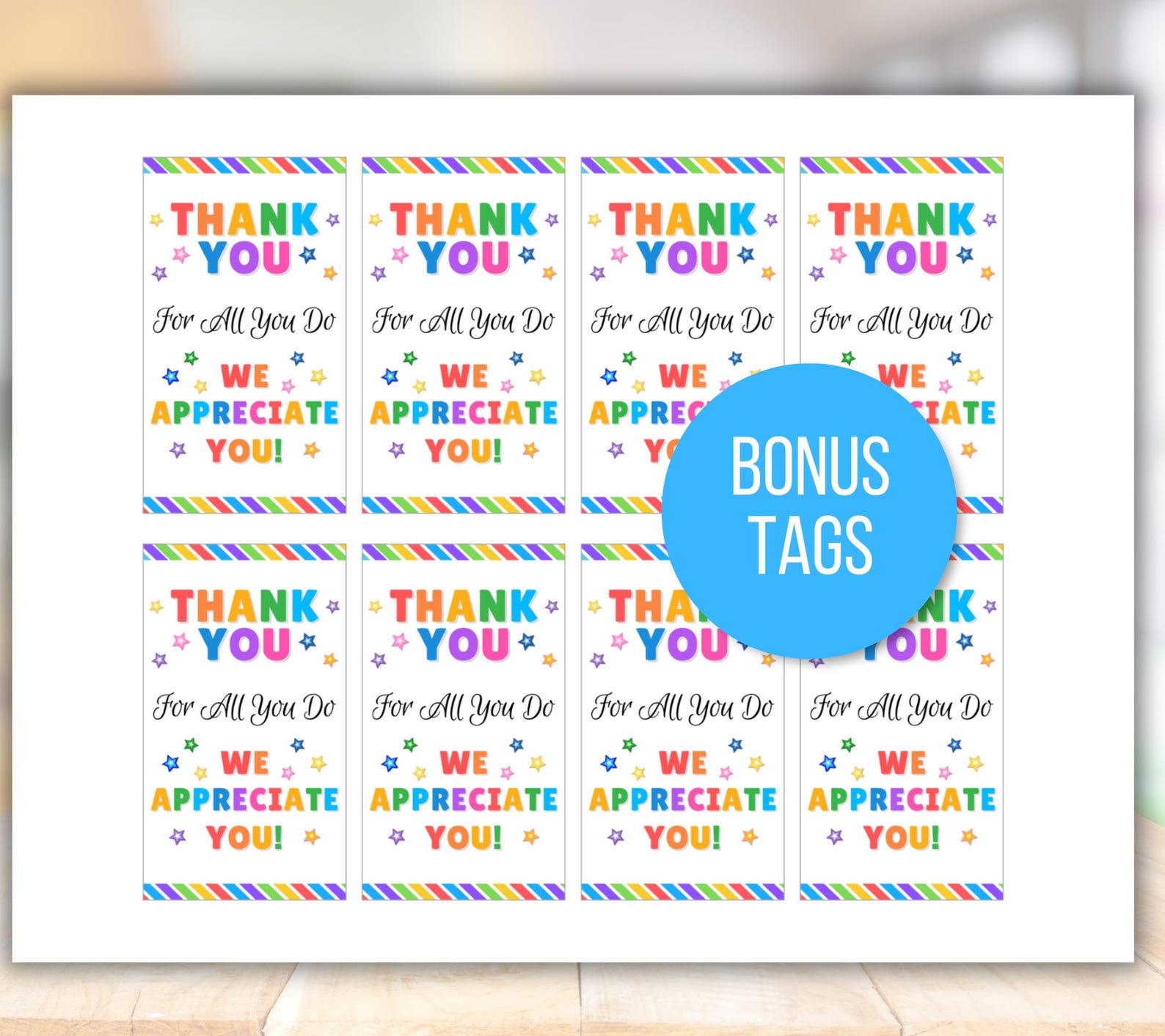 Appreciation Week Printable Sign, Thank You for All You Do, Thank You ...