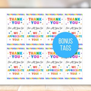 Appreciation Week Printable Sign, Thank You for All You Do, Thank You ...