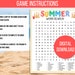 Summer Word Search, Fun Summer Game, Printable Summer Game, Summer ...