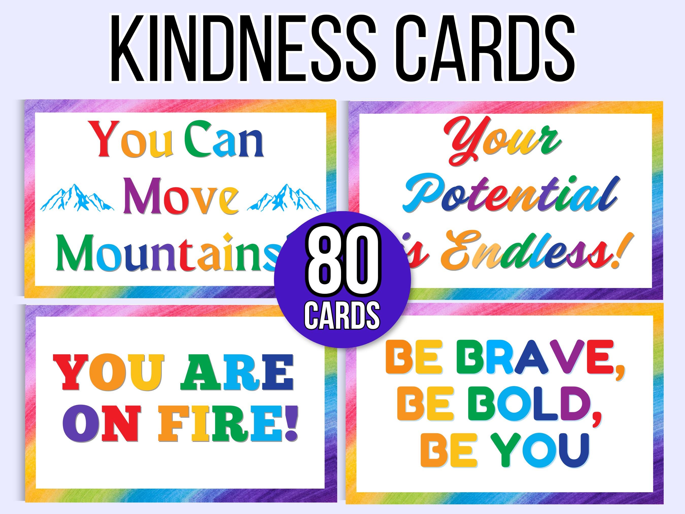 Kindness Cards, 80 Encouragement Cards, Compliment Cards, Acts of ...