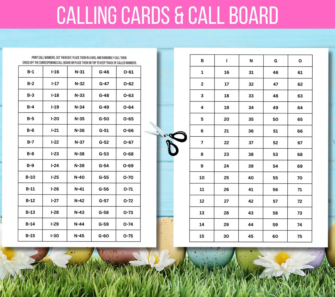 Easter Bingo, 100 Easter Bingo Cards, Easter Activity, Kids Easter ...