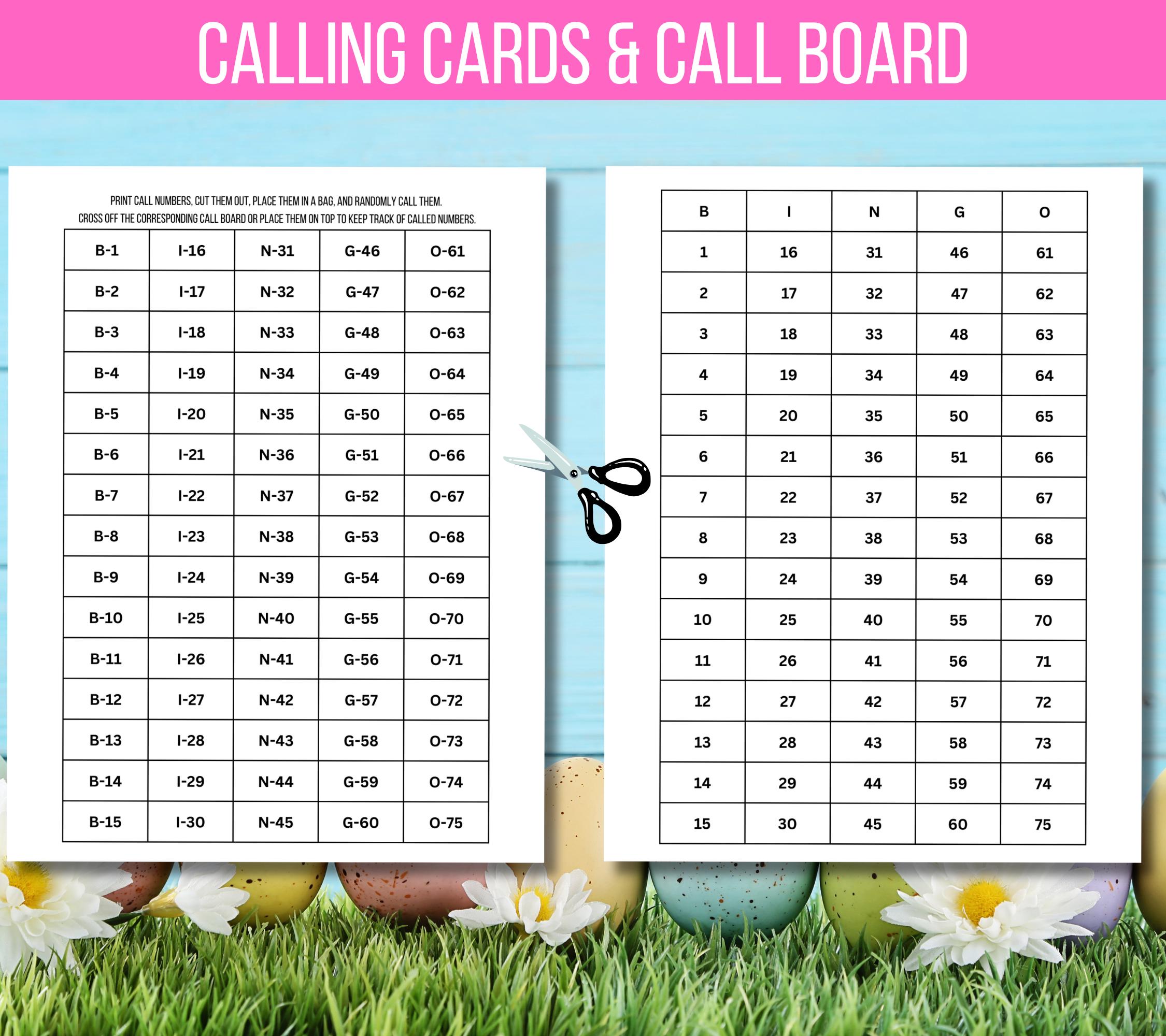 Easter Bingo, 100 Easter Bingo Cards, Easter Activity, Kids Easter ...