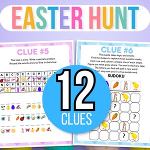 Indoor Easter Treasure Hunt for Older Kids, Easter Scavenger Hunt ...