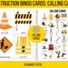 Construction Bingo, 30 Printable Construction Bingo Cards, Construction ...