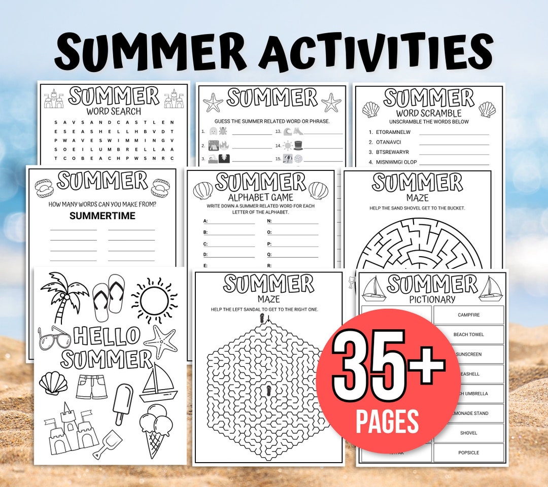 Summer Activities Bundle, Summer Activities for Kids, Fun Kids Summer ...