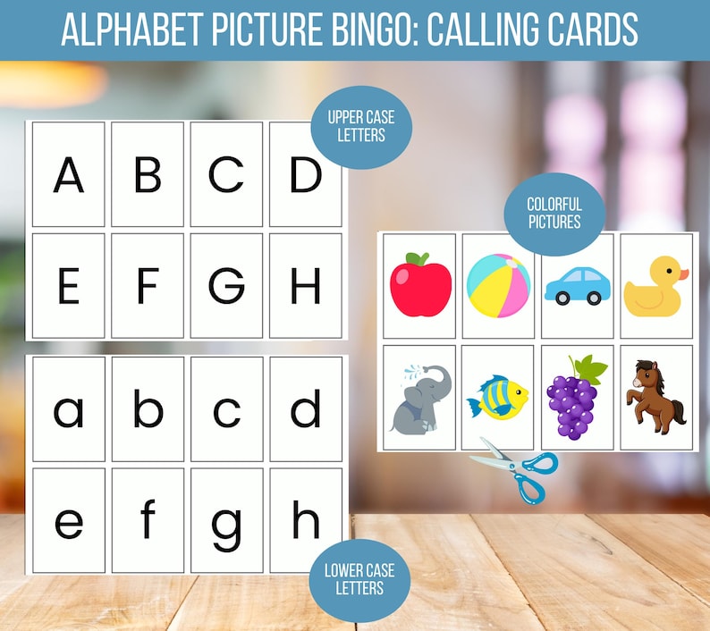 Alphabet Bingo, 30 Printable Alphabet Bingo Cards, ABC Practice, ABC ...