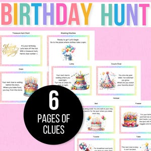 Indoor Birthday Treasure Hunt, Indoor Birthday Scavenger Hunt, Treasure ...