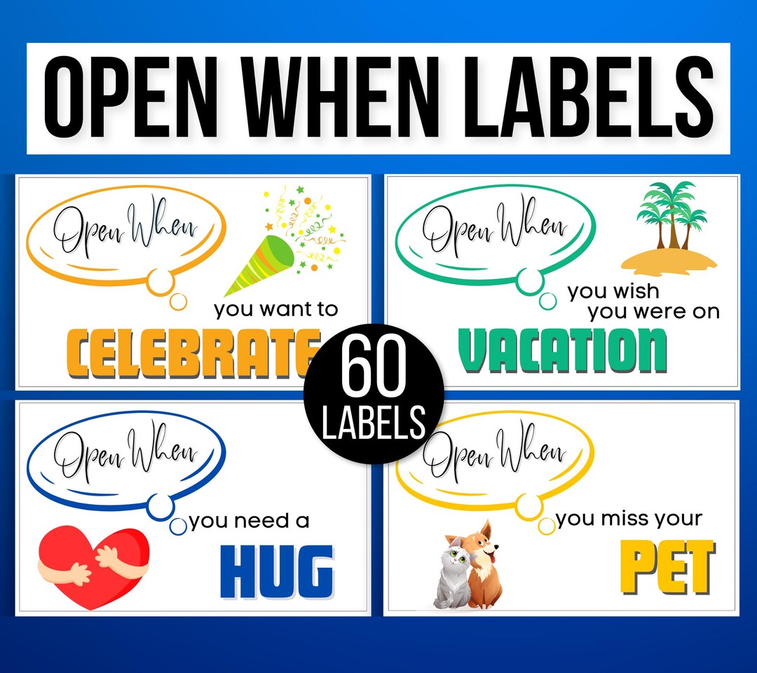 Open When Envelopes, College Open When Envelopes, Printable Open When ...