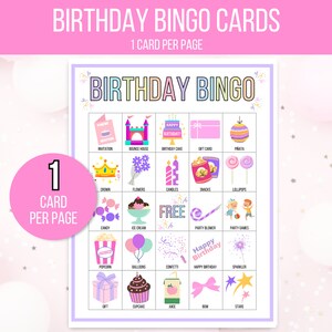 Birthday Bingo, 30 Birthday Bingo Cards, Birthday Party Game, Happy ...