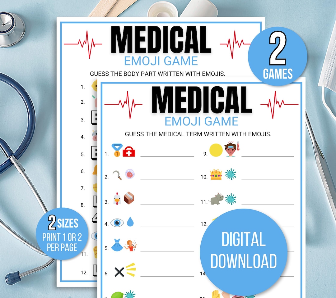 Medical Emoji Game, Emoji Medical Game, Medical Emoji Activity, Medical ...